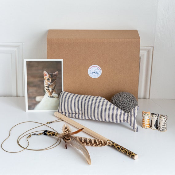 Cat toys and gifts The kitty cuddle collection a gift box | Etsy