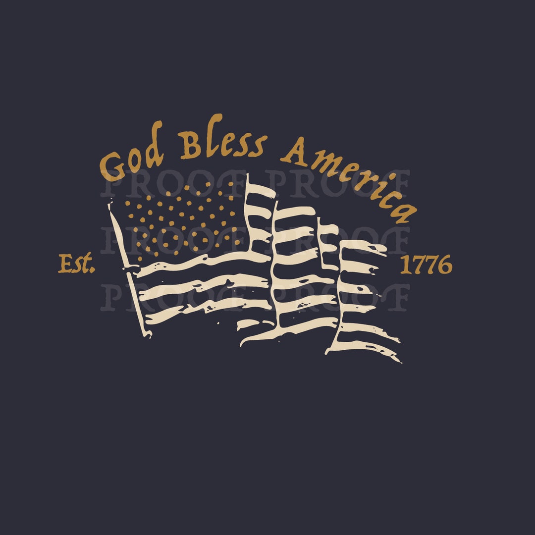 God Bless America Patriotic Svg Cut File Digital Download Etsy