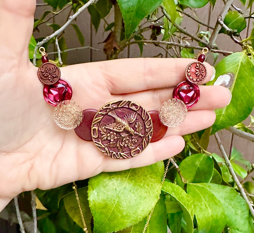 Vintage Antique Copper Brown and Maroon Mother Bird of Peace - Etsy