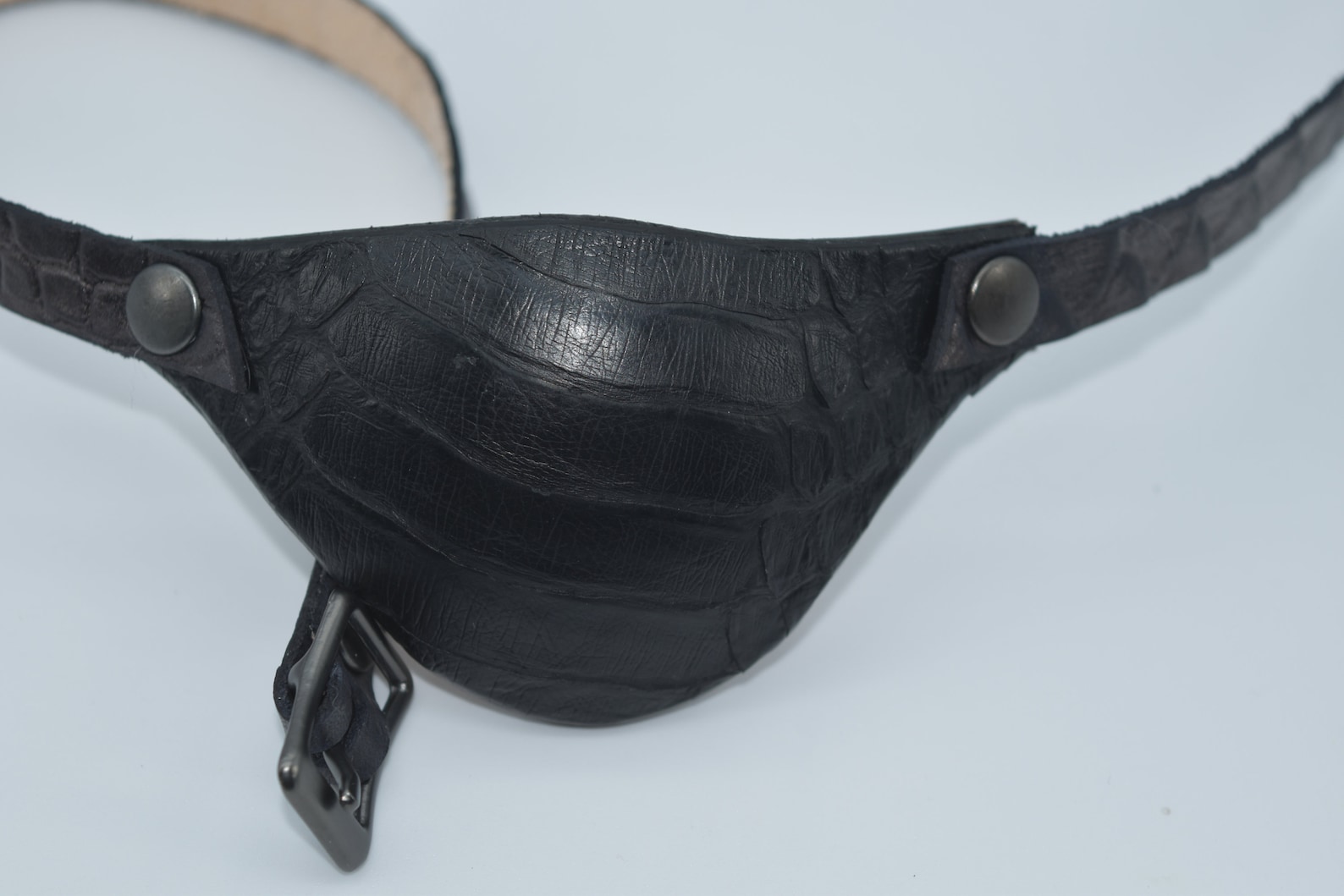 Black Dragon Leather Eye Patch With Adjustable Buckle Will - Etsy