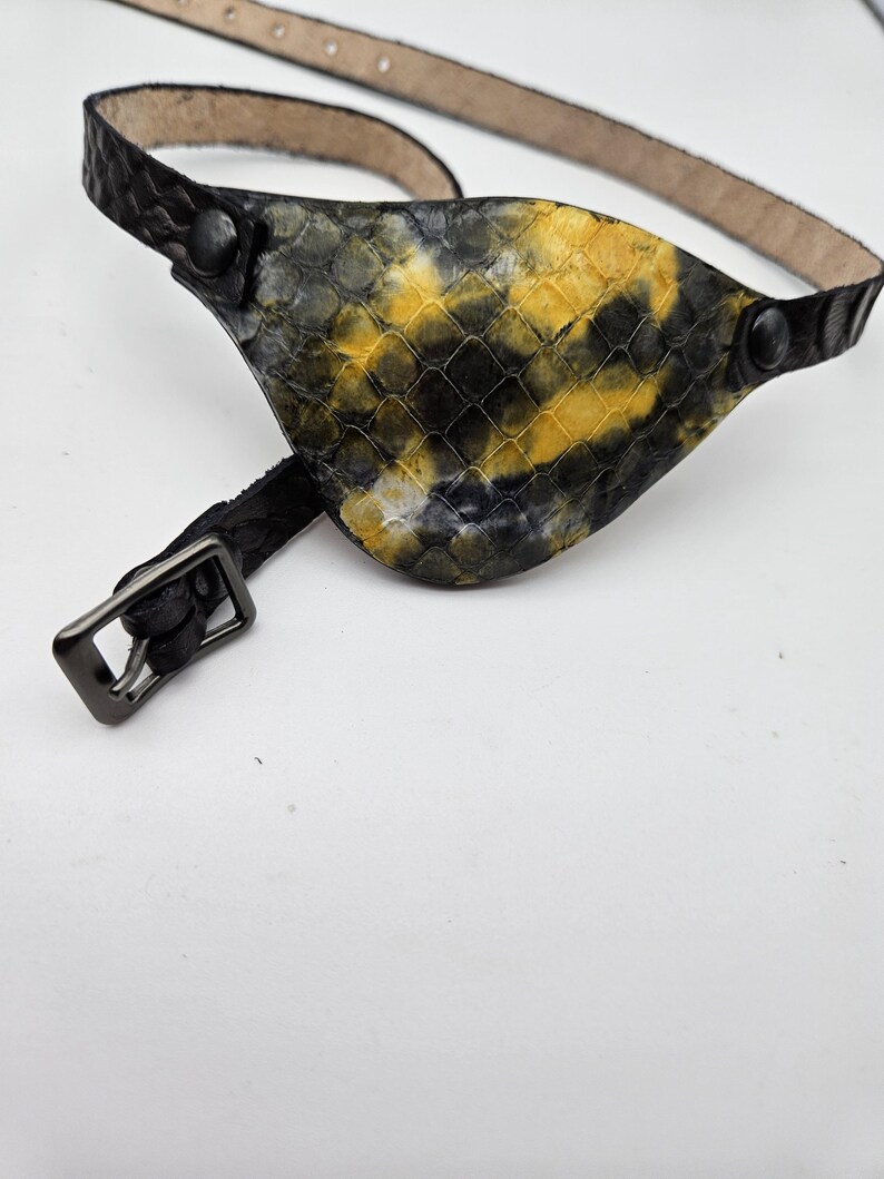 Dragon Scale Leather Eye Patch With Adjustable Buckle for Unisex -will ...