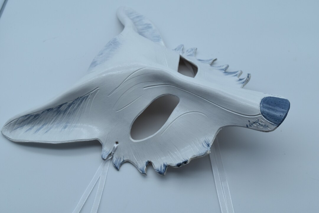 White Wolf Leather Mask White/grey Wolf Mask Custom Order - Etsy