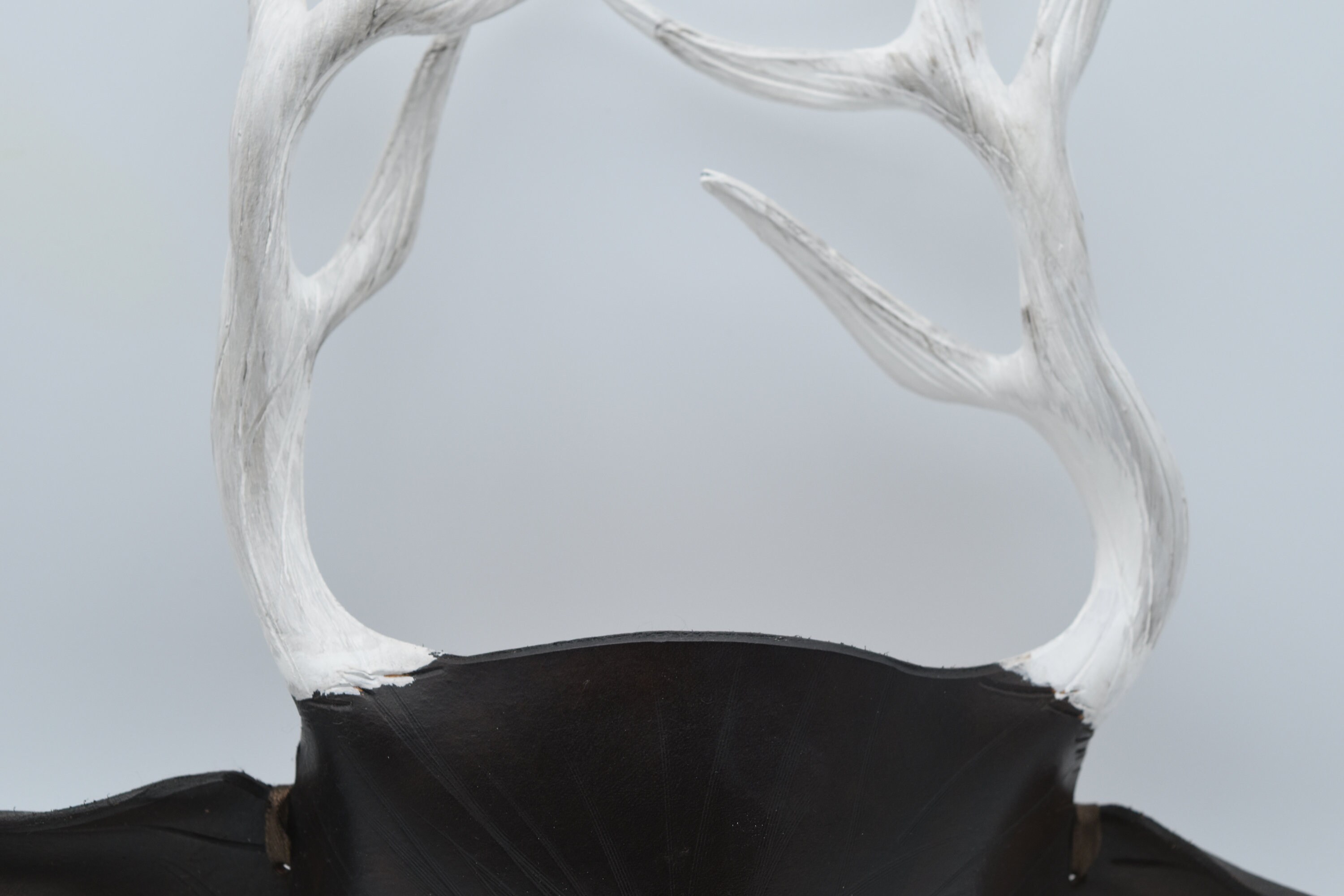 Deer elk antlered leather mask custom order for one like | Etsy