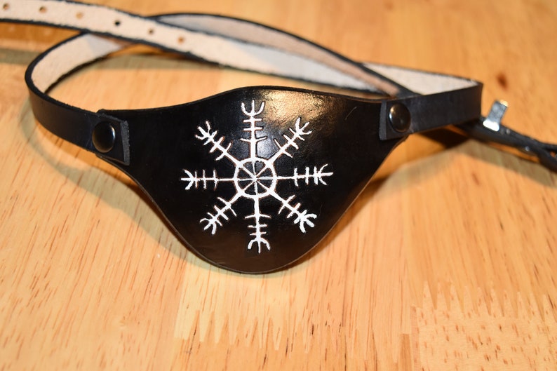 Leather Eye Patch Protection Norse Symbol With Adjustable | Etsy
