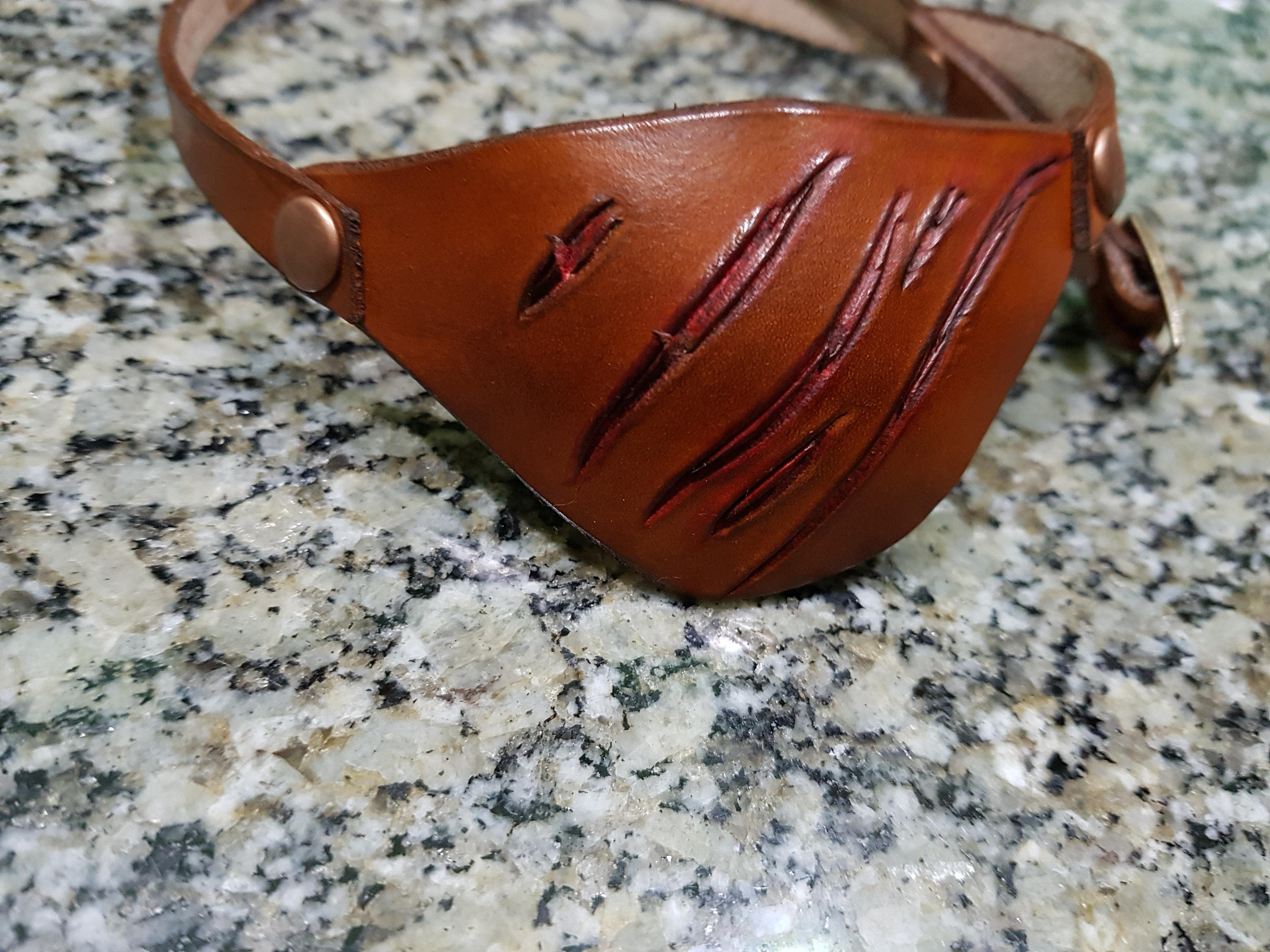 Unique scar pattern Leather eye patch with adjustable buckle | Etsy