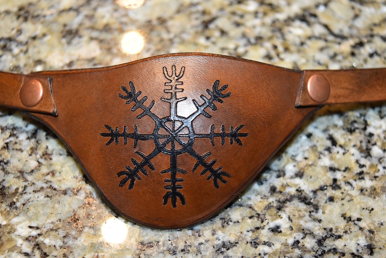 Leather Eye Patch Protection Norse Symbol With Adjustable - Etsy