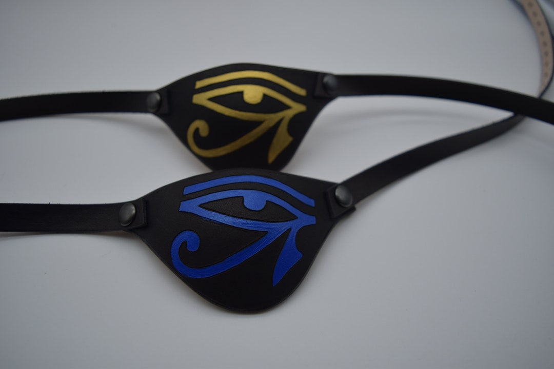 Eye of Horus, Eye of Ra Leather Eye Patch With Adjustable Buckle for ...