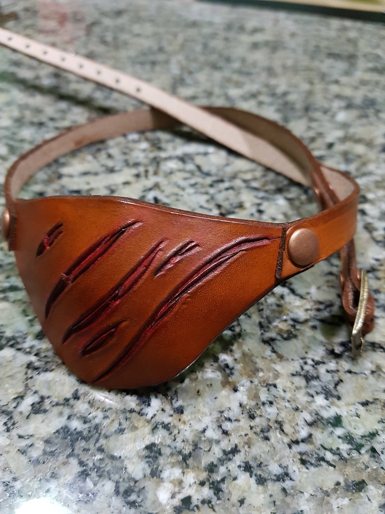 Unique Scar Pattern Leather Eye Patch With Adjustable Buckle - Etsy