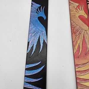 Phoenix Leather Bookmark - Etsy