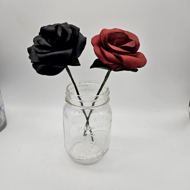 Leather Rose - Etsy