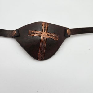 Leather Eyepatch Christian Celtic Cross. Adjustable Buckle Eye Patch ...