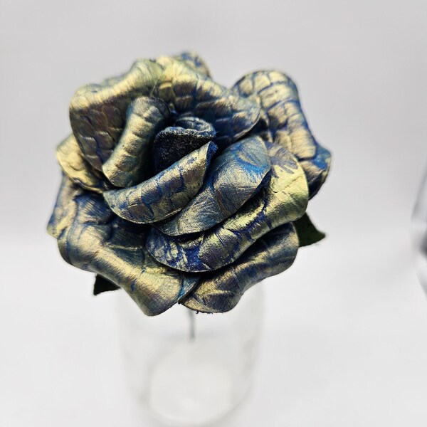 Leather Rose - Etsy