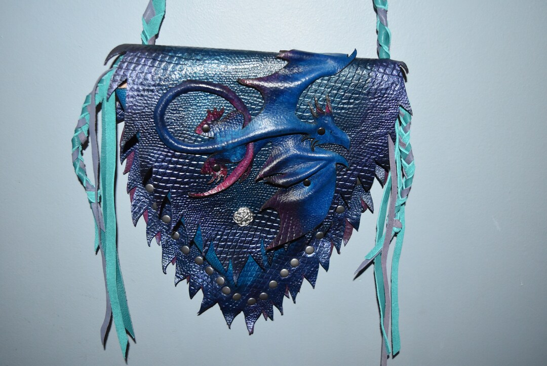 Fantasy Dragon Leather Purse Aurora Dragon - 9 Inch Dragon - This One ...