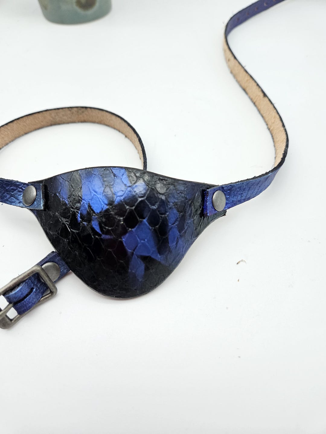 Dragon Scale Leather Eye Patch With Adjustable Buckle for Unisex -will ...