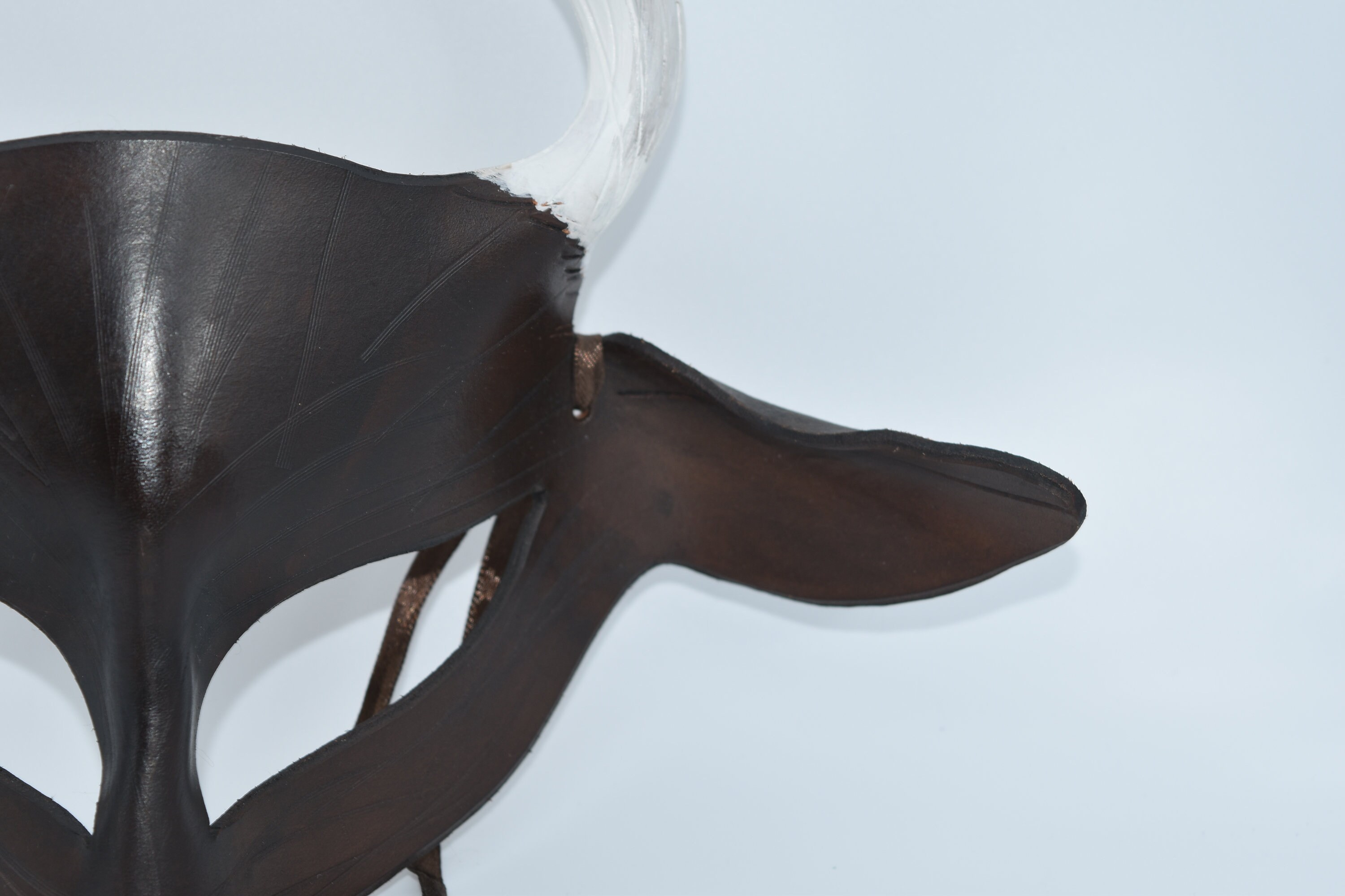 Deer elk antlered leather mask custom order for one like | Etsy