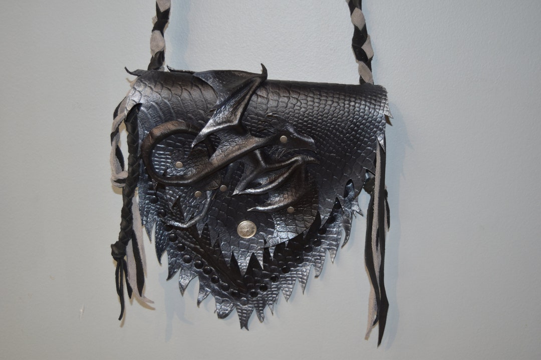 Fantasy Dragon Purse Black Dragon Cross Body Purse This - Etsy