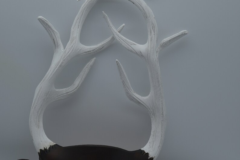 Deer Elk Antlered Leather Mask Custom Order - Etsy