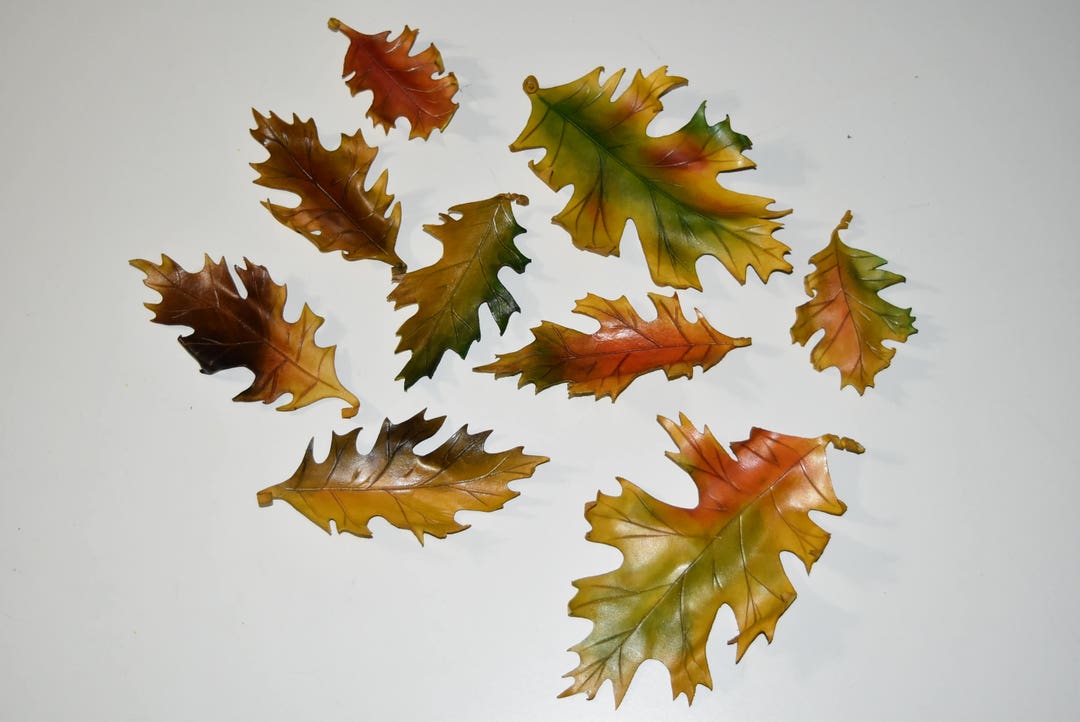Autumn Decor Leather Oak Leaf Wall Hanging - Etsy