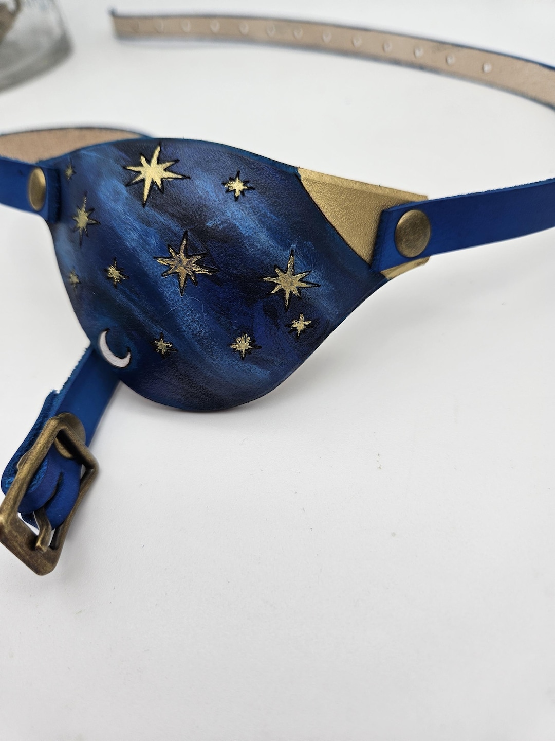 Abstract Stary Night Stars, Leather Eye Patch With Adjustable Buckle ...