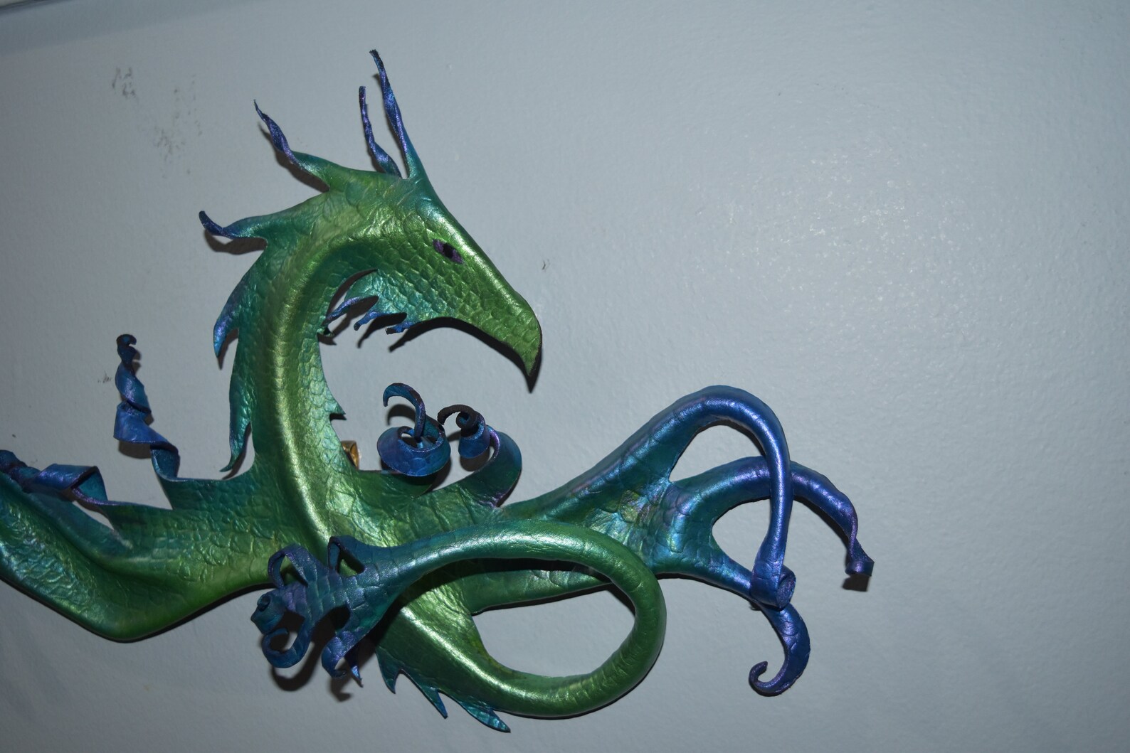 Leather Dragon Sea Serpent Wall Hanging - 14 Inch Wingspan Dragon ...