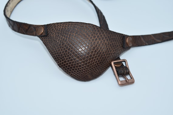 Dragon scale Leather eye patch with adjustable buckle will | Etsy