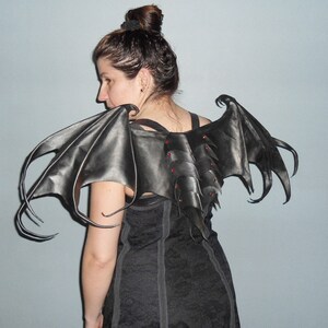 Wearable Leather Dragon Wings for Unisex - Custom Order in Your Choice ...