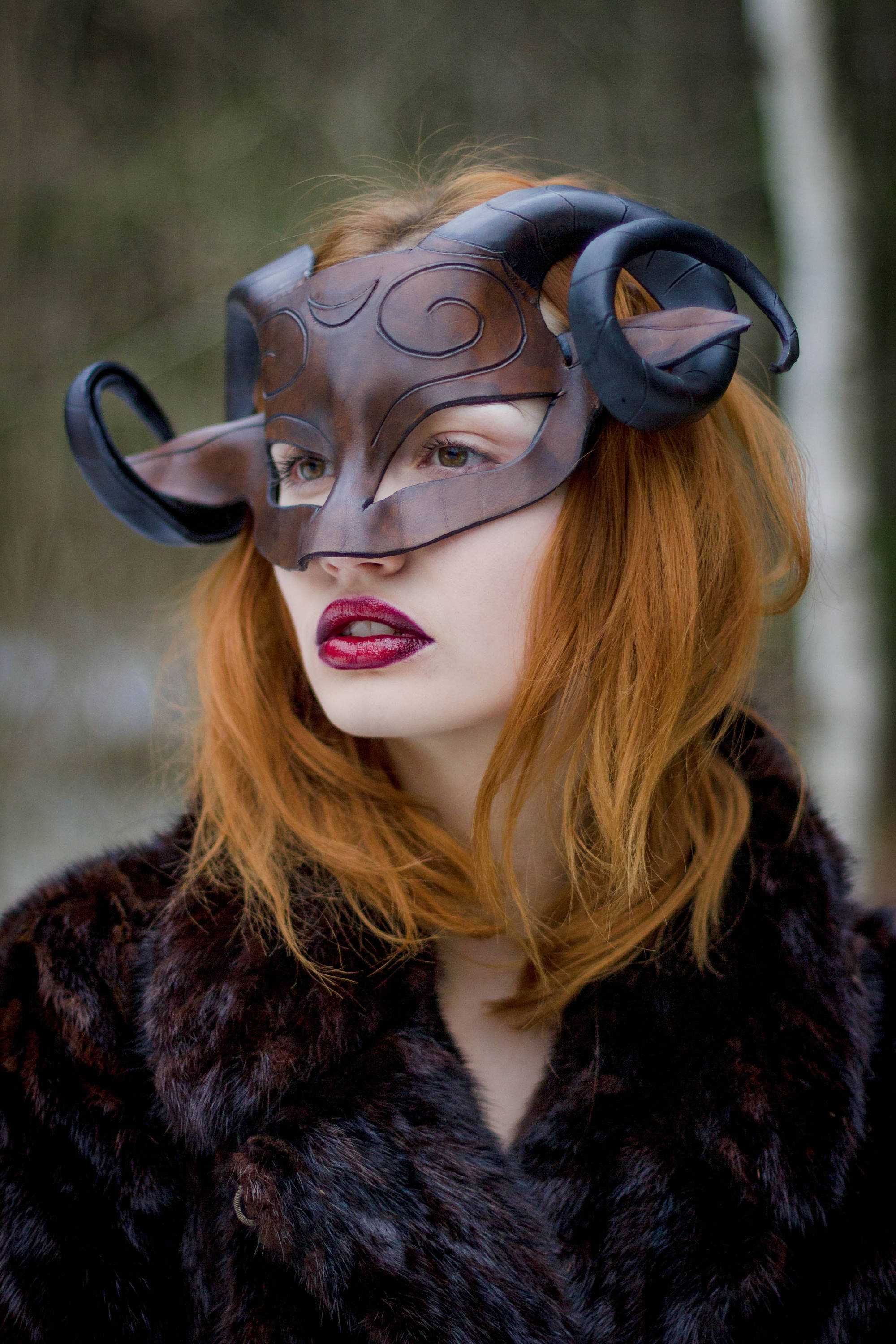 Deer Elk Antlered Leather Mask Custom Order - Etsy UK