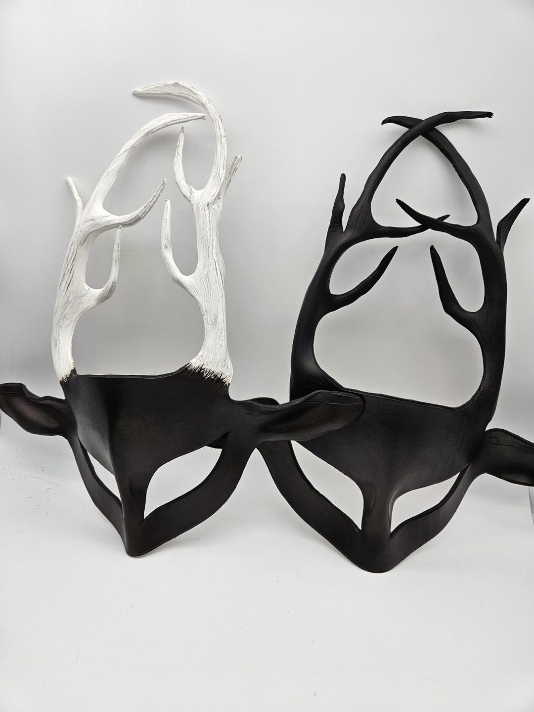 Deer, Elk Antlered Leather Mask for Unisex - Custom Order - Etsy