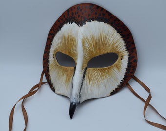 Owl Leather Mask - Etsy