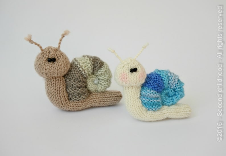 Snail toy knitting pattern knitted snail PDF pattern instant | Etsy