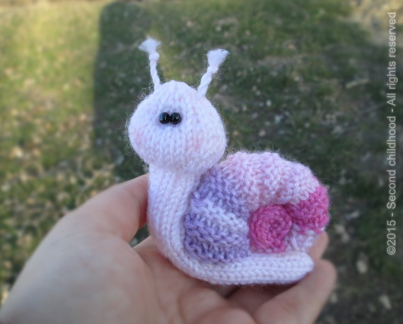 Snail Toy Knitting Pattern Knitted Snail PDF Pattern Instant - Etsy UK