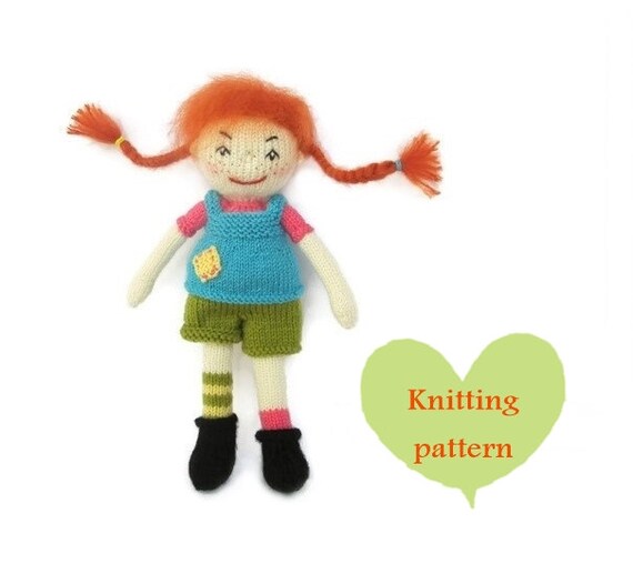 PDF Ginger girl doll knitting pattern / cute doll pattern / | Etsy