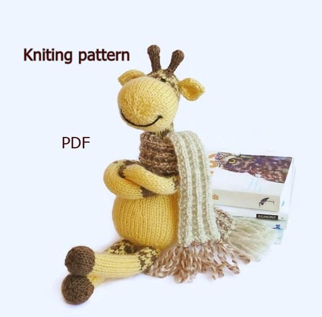 George the Giraffe – Knitting Pattern (PDF, English) - Knitted Giraffe ...
