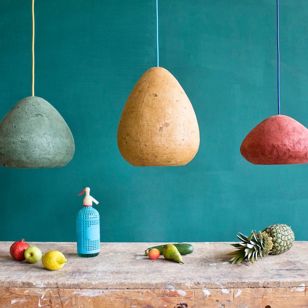 Paper Mache Pendant Light - Etsy