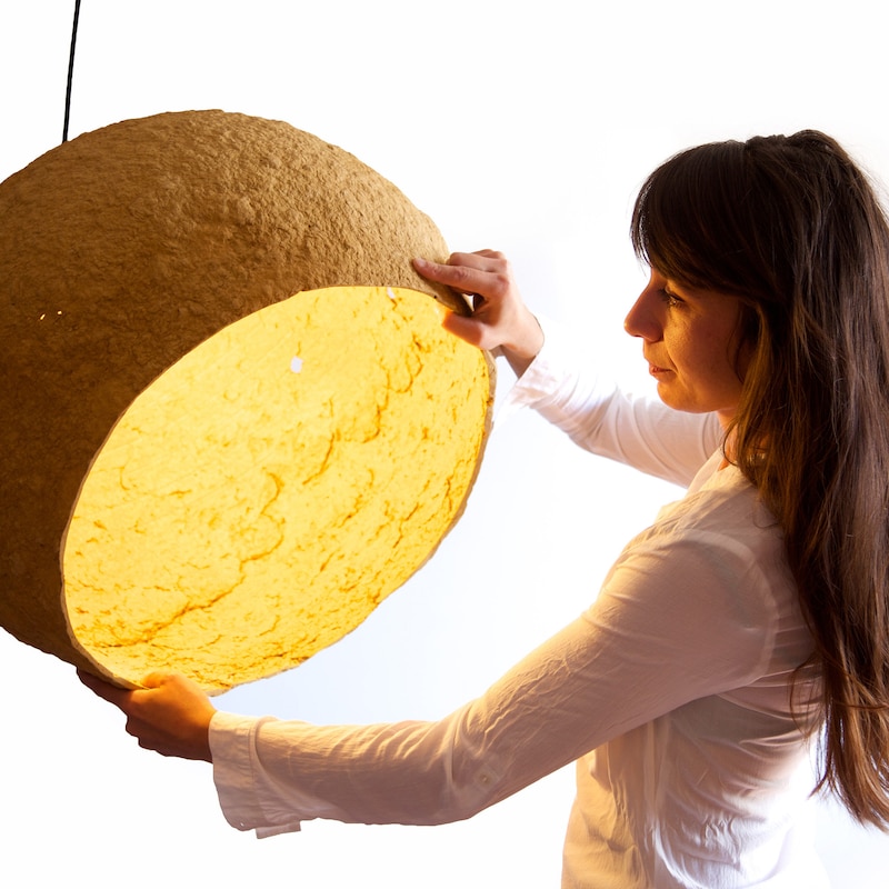 Paper Pulp Lamp - Etsy UK