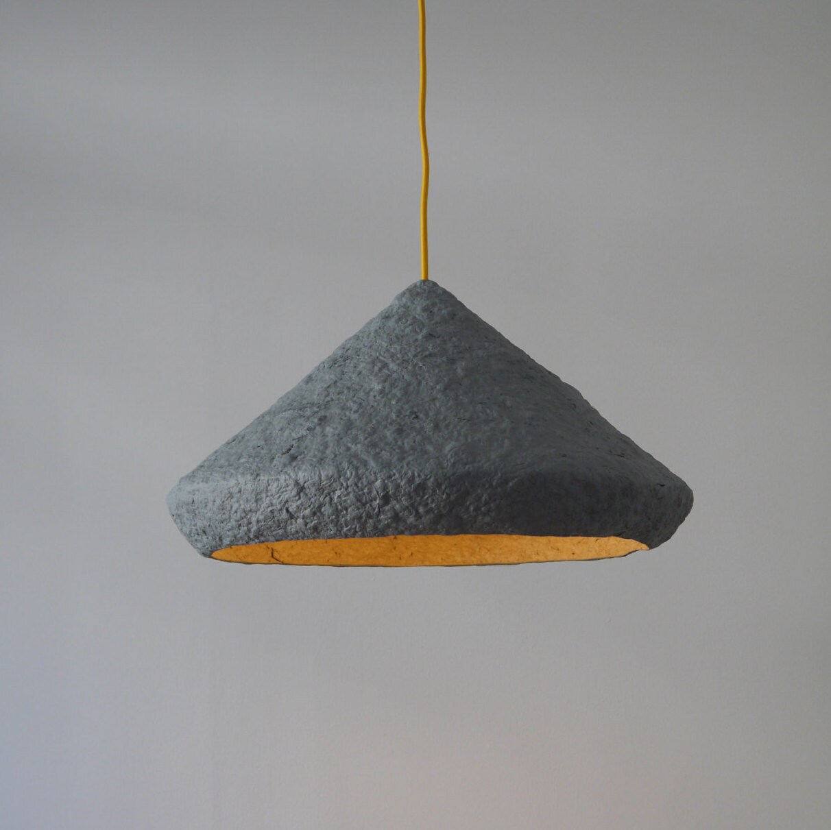 Unique Lamp From Paper Mache, Paper Lamp Shade Mizuko Grey - Etsy