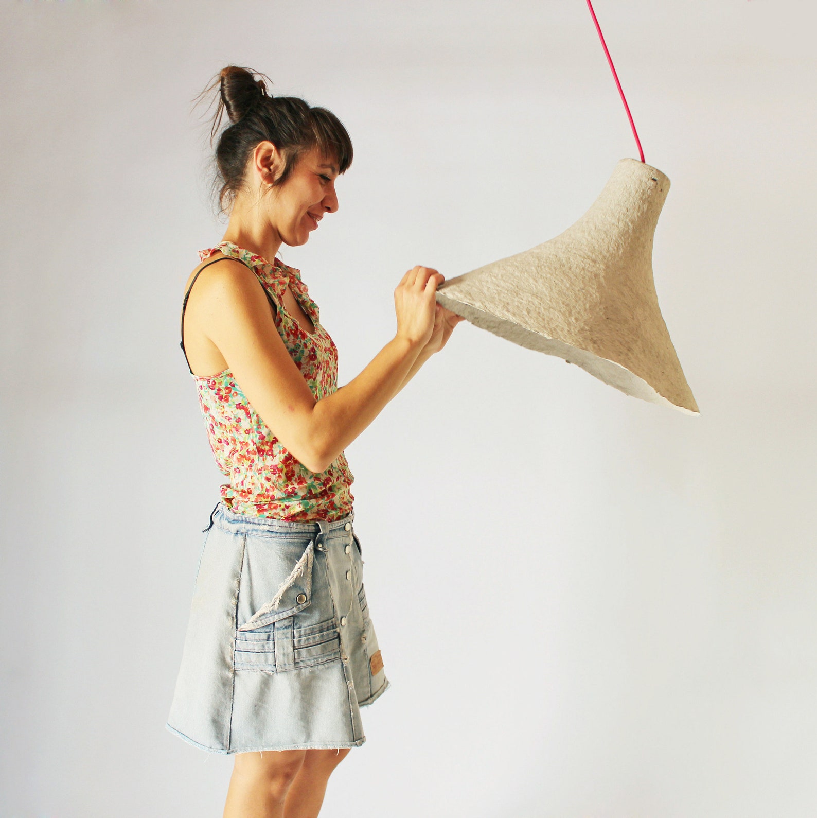 Industrial Lamp From Paper Pulp Farmfouse Rustic Lighting - Etsy