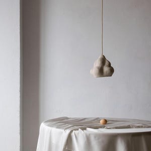 Paper Mache Pendant Light, Bedside Table Lamp Sensi I White - Etsy