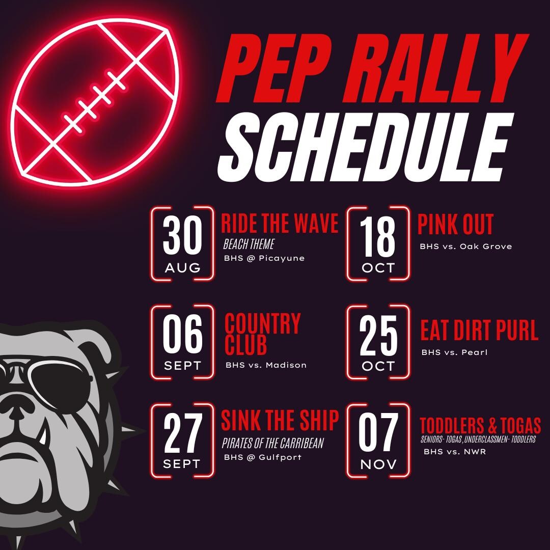 Custom Pep Rally or Student Section Schedule | Personalized Canva ...