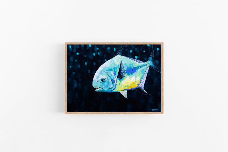 Permit Fish Permit Painting Fly Fishing Art Fish Art - Etsy