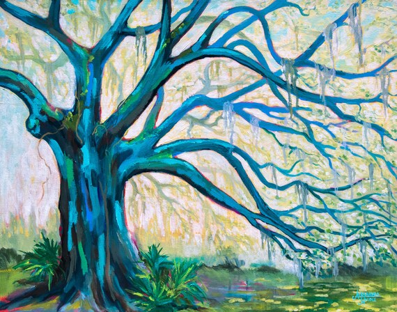 Abstract Oak Tree Paintings