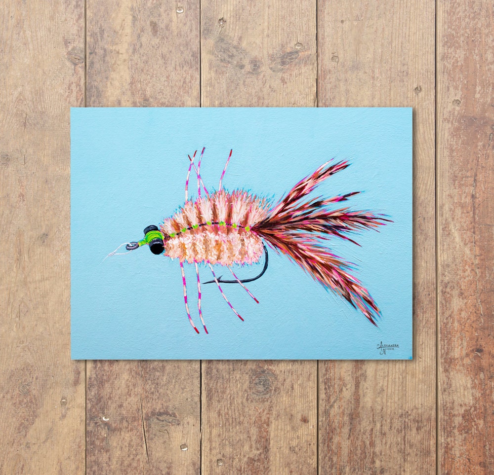 Merkin Fly Fly Fishing Art Fisherman Gifts Fly Fishing | Etsy