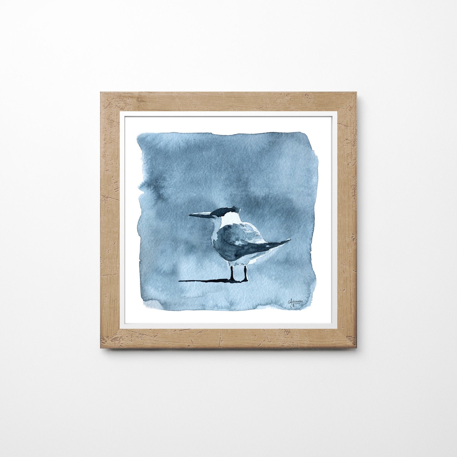 Shore Bird Painting Shore Bird Print Royal Tern Painting | Etsy