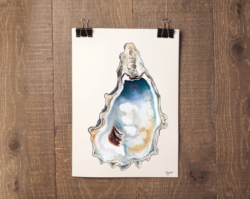 Oyster Print Alexandra Nicole Oyster Shell Print Oyster Art - Etsy