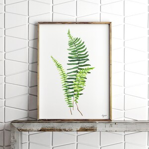 Watercolor Fern Print, Fern Painting, Botanical Art, Plant Wall Art ...