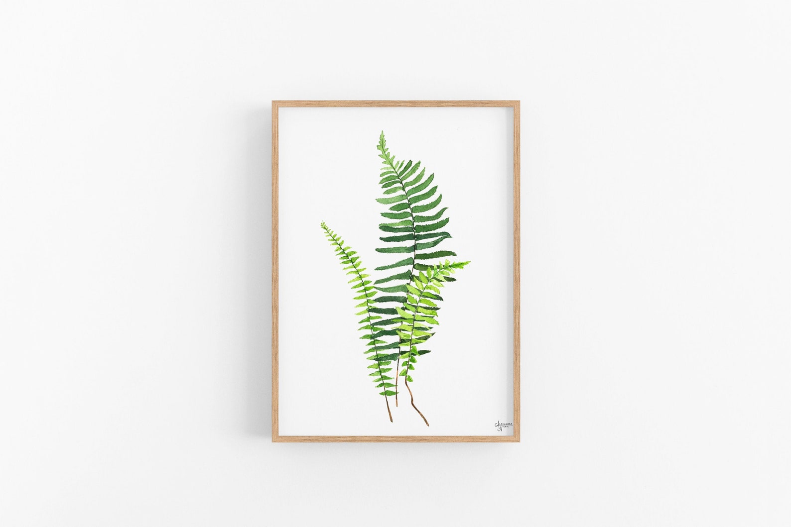Watercolor Fern Print Fern Painting Botanical Art Plant | Etsy