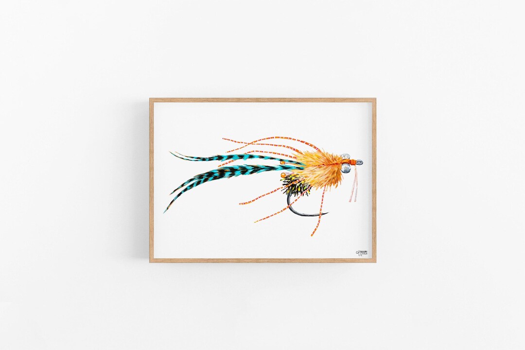 Crab Fly Art Print: Coastal Fly Fishing Decor - Etsy