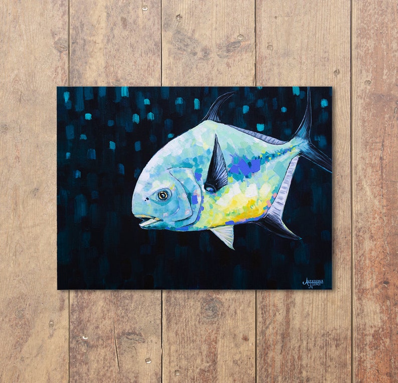 Permit Fish Permit Painting Fly Fishing Art Fish Art - Etsy