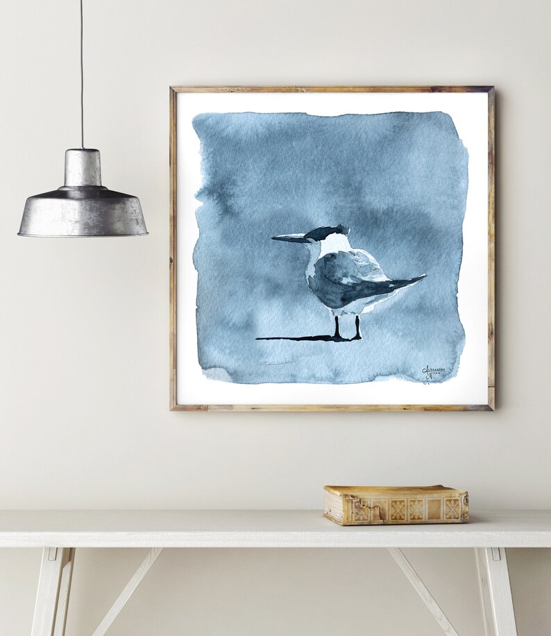 Shore Bird Painting Shore Bird Print Royal Tern Painting | Etsy