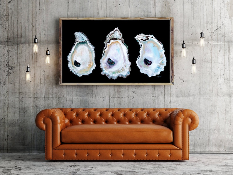 Oyster Shell Art Oyster Print Can Be a Gallery Wrap or Rolled | Etsy